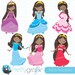 Princess Clipart Commercial Use, Vector Graphics, Digital Clip Art ...