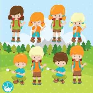 Camping Clipart Commercial Use, Vector Graphics, Camping Digital Clip ...