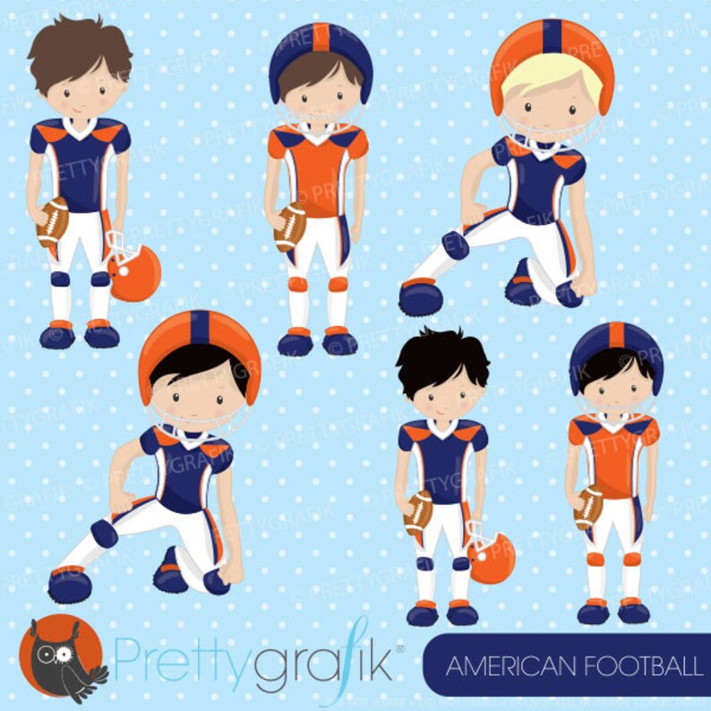 American Football Clipart Commercial Use Football Vector - Etsy