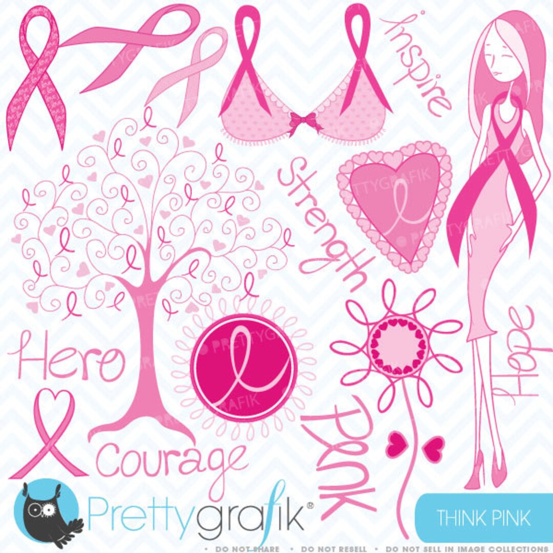 Breast Cancer Clipart Commercial Use, Vector Graphics, Digital Clip Art ...