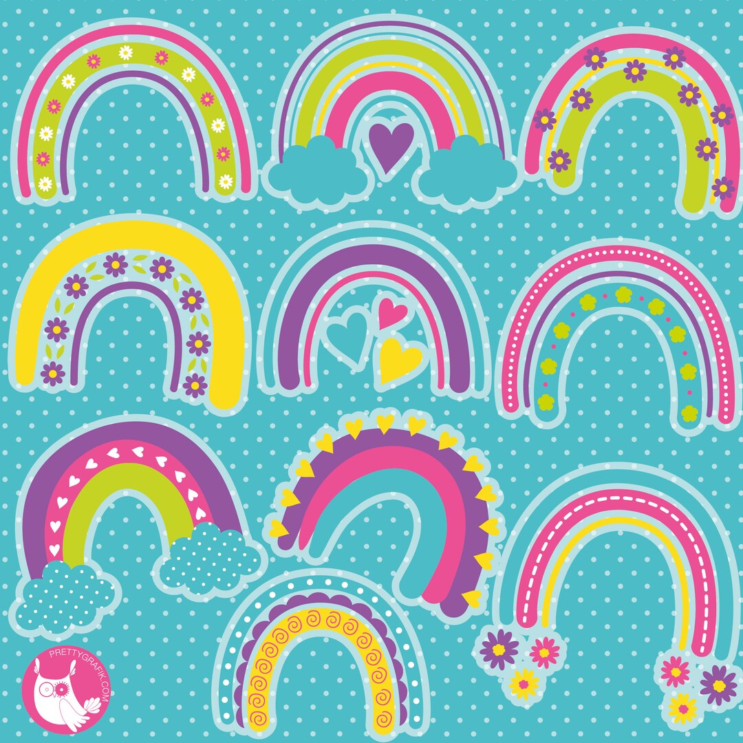 Spring Rainbow, Clipart, Clipart Commercial Use, Vector Graphics, Clip ...