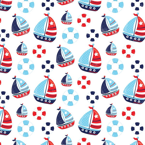 Nautical Paper Digital Patterns Commercial Use Scrapbook - Etsy