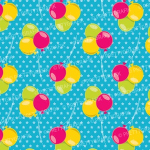 Monster Birthday Party Digital Paper, Commercial Use, Scrapbook ...