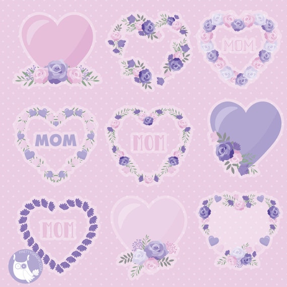 Mother's Day Heart, clipart, clipart commercial use, vector graphics ...