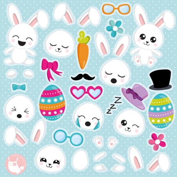 Make your own Easter Bunny, clipart, clipart commercial use, vector ...