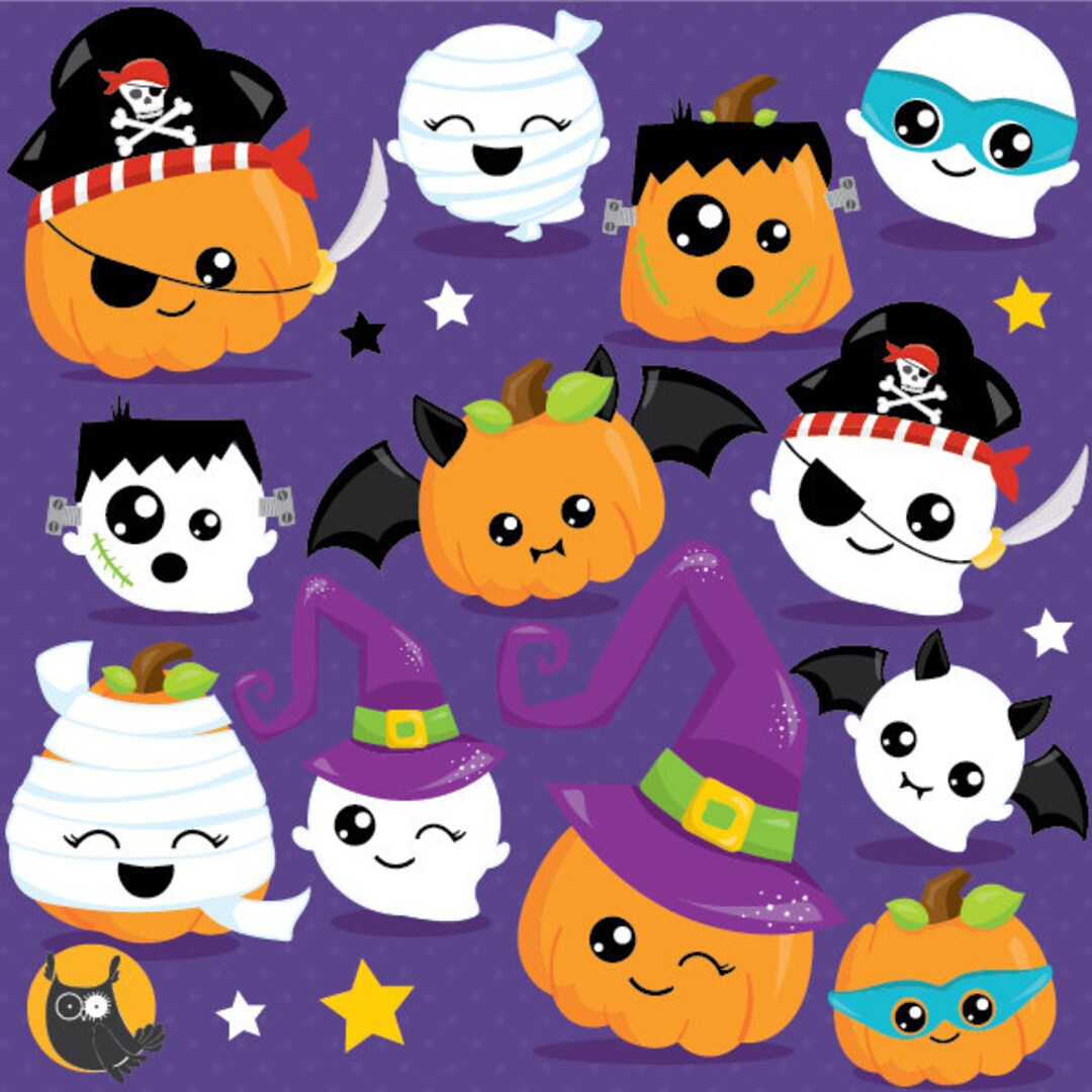 Halloween Clipart Commercial Use, Pumpkin Clipart Vector Graphics ...