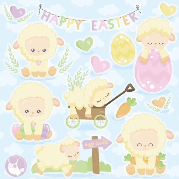 Easter Animals, clipart, clipart commercial use, vector graphics, clip ...