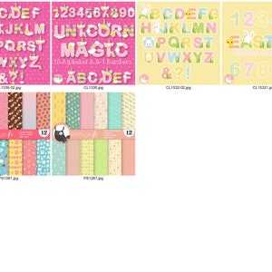 Numbers and Alphabet BUNDLE Graphic Set, Clipart Commercial Use ...