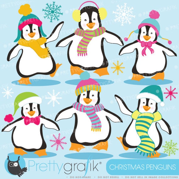 Penguins clipart commercial use, vector graphics, digital clip art ...