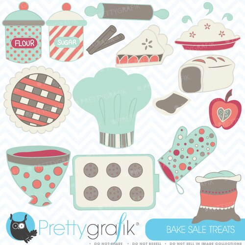 Bake Sale Clipart Commercial Use Vector Graphics Digital - Etsy