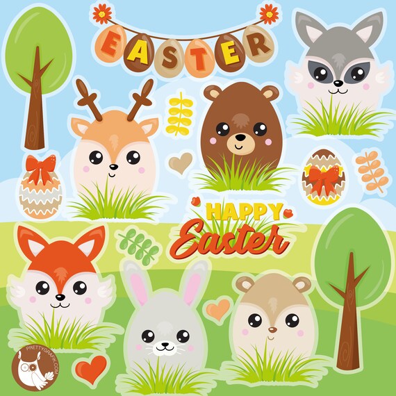 Happy Easter, clipart, clipart commercial use, vector graphics, clip ...