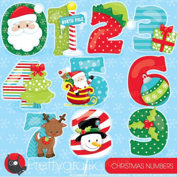 Christmas Numbers Clipart