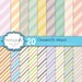 Pastel Stripes Digital Paper Commercial Use Scrapbook - Etsy