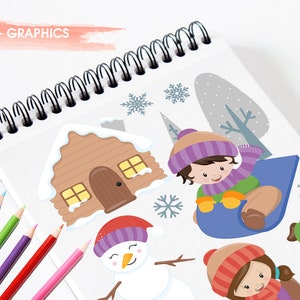 Winter Fun, Clipart, Clipart Commercial Use, Vector Graphics, Clip Art ...