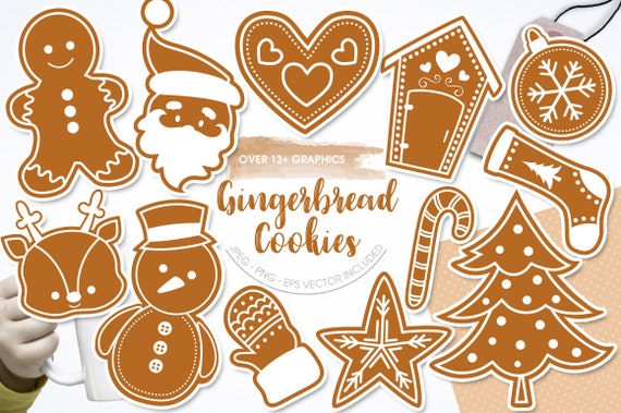 Gingerbread Cookies, clipart, clipart commercial use, vector graphics ...