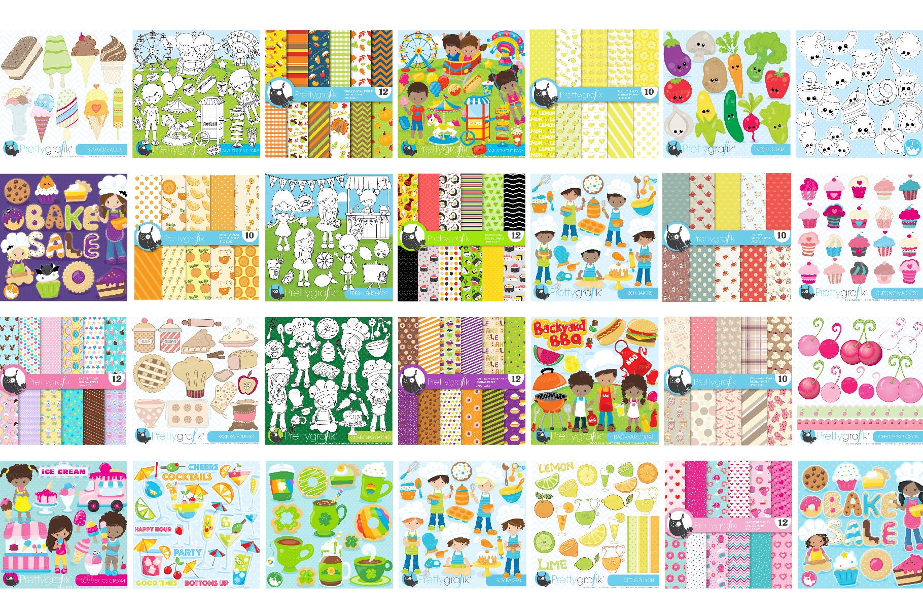 Foodie BUNDLE Graphic Set Beverage Clipart Commercial Use - Etsy