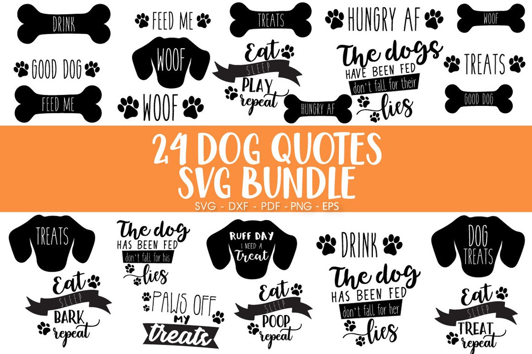 Dog Food SVG Pack, SVG Files, DXF, Clipart Commercial Use, Clipart ...