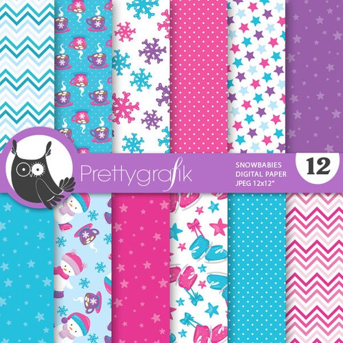 Unicorn Pony Digital Paper Commercial Use Scrapbook Papers - Etsy