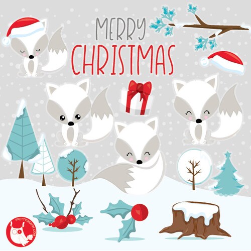 Christmas Clipart Woodland Animals-forest Animals Clip - Etsy