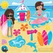 Surfer Girls Clipart, Clipart Commercial Use, Vector Graphics, Digital ...