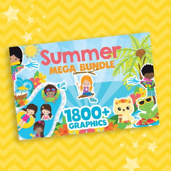 Summer Fun BUNDLE Graphic Set Clipart Commercial Use Fantasy - Etsy