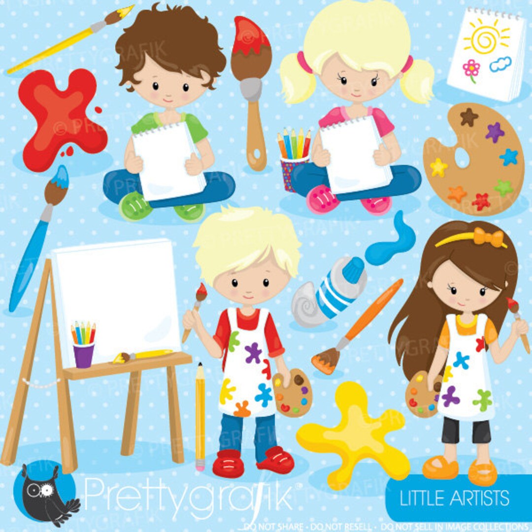 Little Artists Clipart Commercial Use, Clipart Season Vector Graphics ...