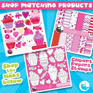 Valentine Sweets Dessert Clipart Commercial Use, Valentine Vector ...