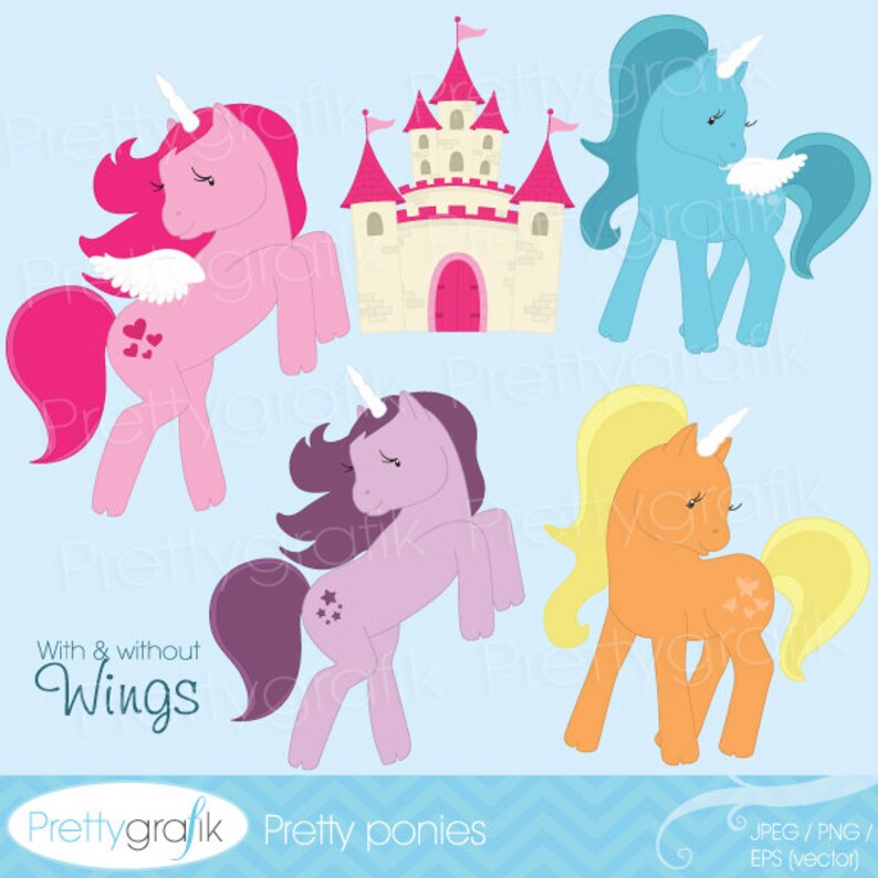 Pony Clipart Commercial Use Vector Graphics Digital Clip - Etsy