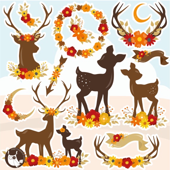 Fall Antlers, clipart, clipart commercial use, vector graphics, clip ...