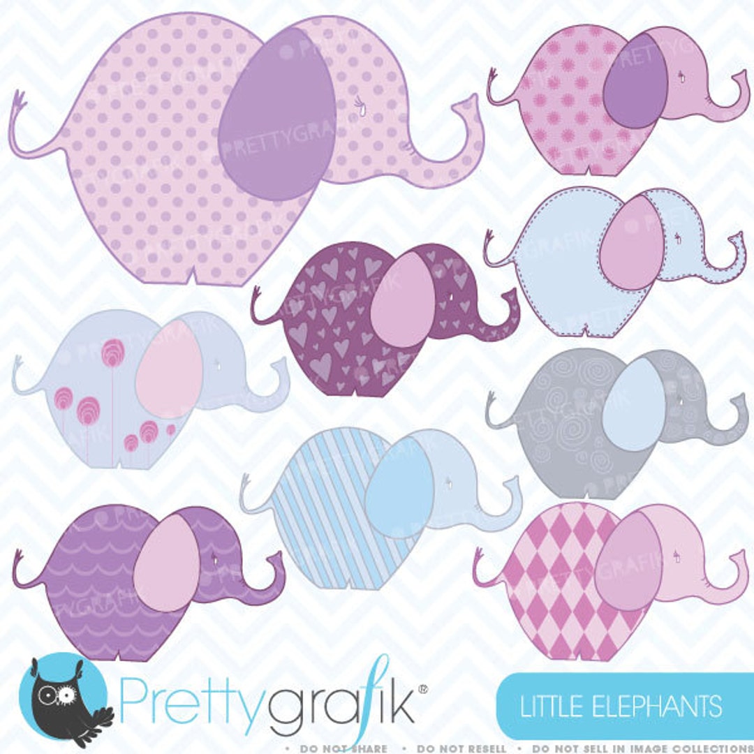 Elephant Clipart Commercial Use Vector Graphics Digital Clip - Etsy