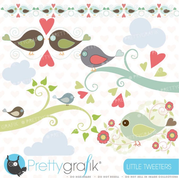 bird tweet clipart commercial use, vector graphics, digital clip art ...