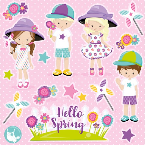 Spring Clipart Commercial Use Spring Animals Vector Graphics - Etsy