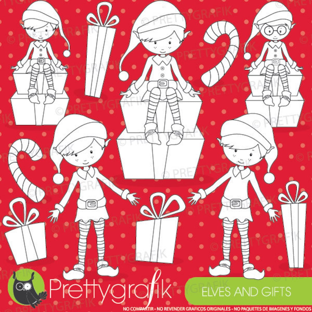 Elves Digital Stamp Commercial Use, Vector Graphics, Digital Stamp ...