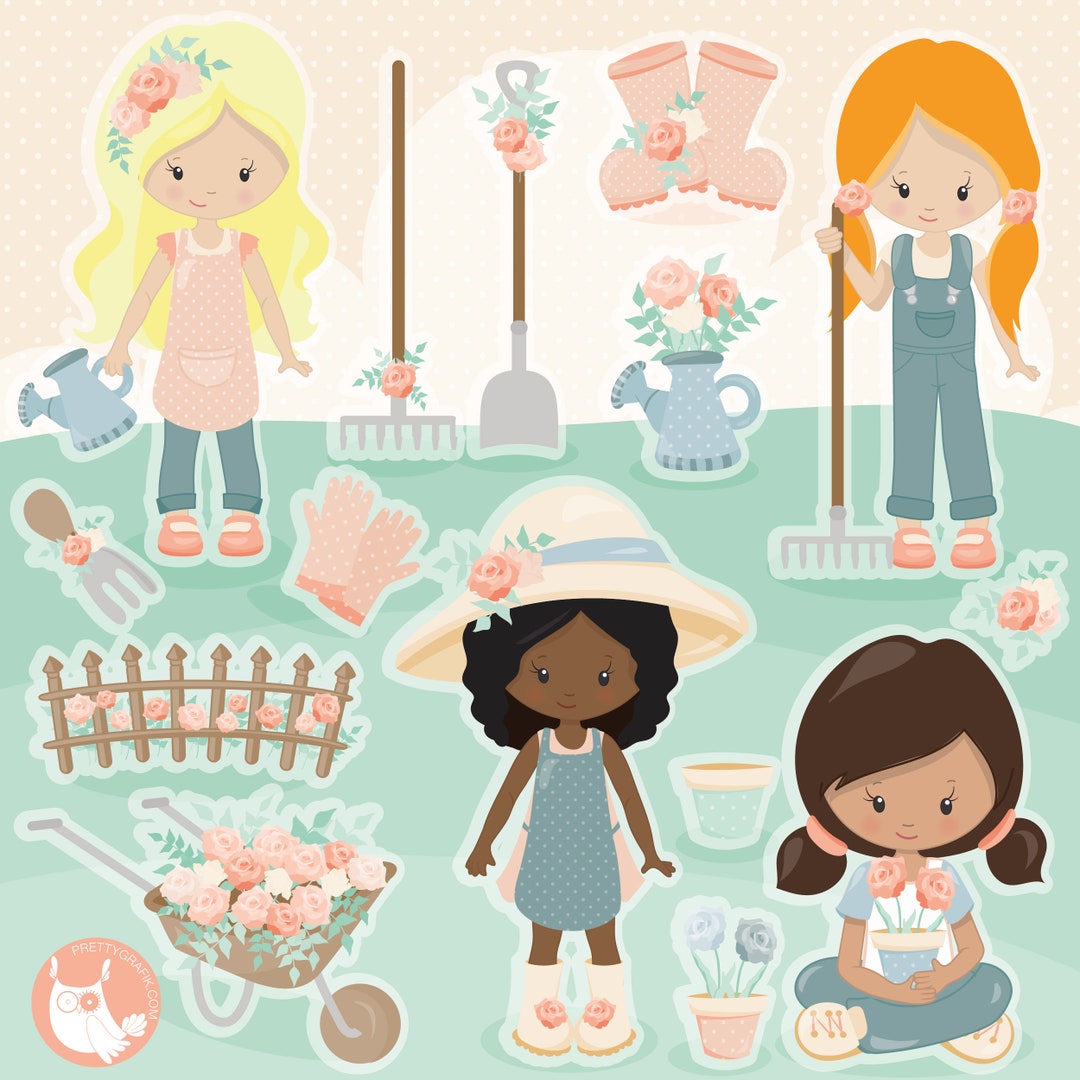 Spring Garden, Clipart, Clipart Commercial Use, Vector Graphics, Clip ...