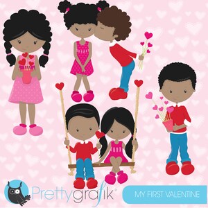 Valentine Kids Clipart Commercial Use, Valentine Vector Graphics ...