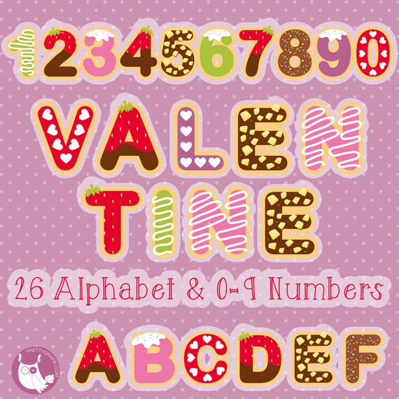 Valentine Alphabet, clipart, clipart commercial use, vector graphics ...
