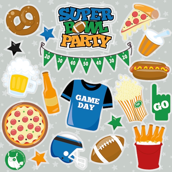 Super Bowl Party, clipart, clipart commercial use, vector graphics ...