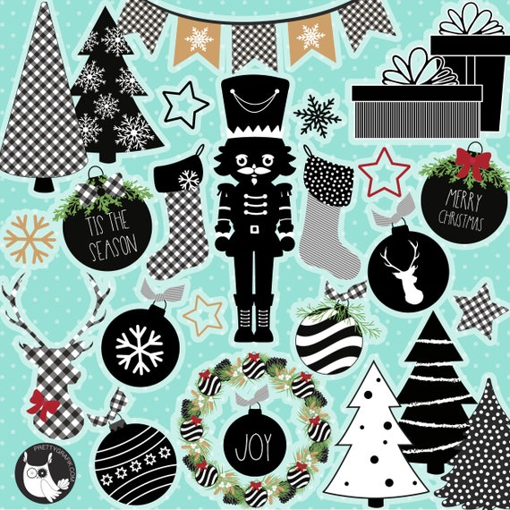 Modern Christmas, clipart, clipart commercial use, vector graphics ...