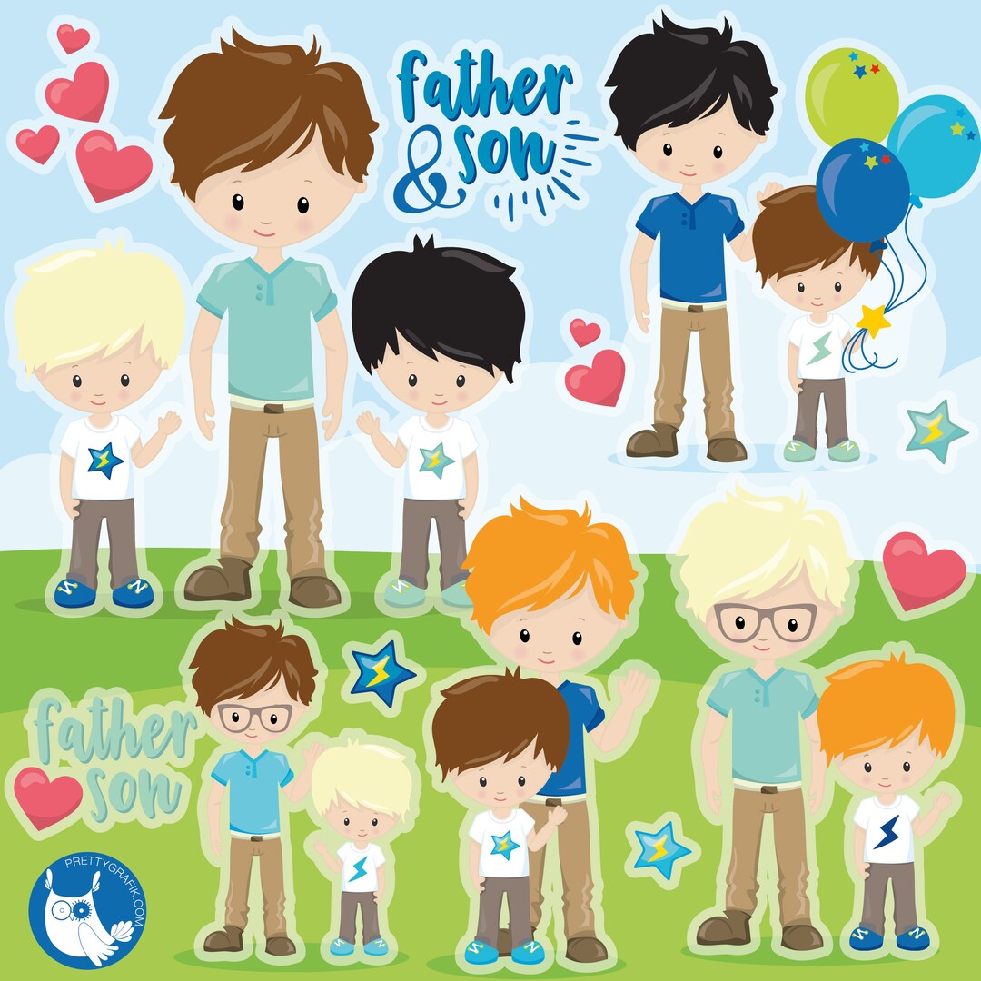 Father and Son, Clipart, Clipart Commercial Use, Vector Graphics, Clip ...