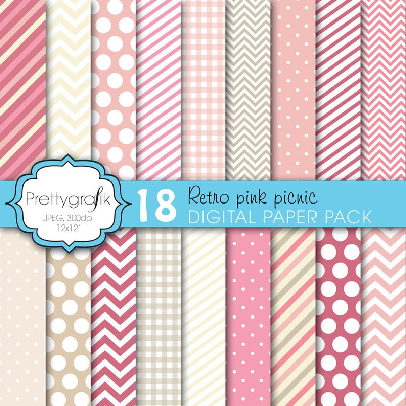 18 Bright Colors Digital Paper Commercial Use Scrapbook - Etsy