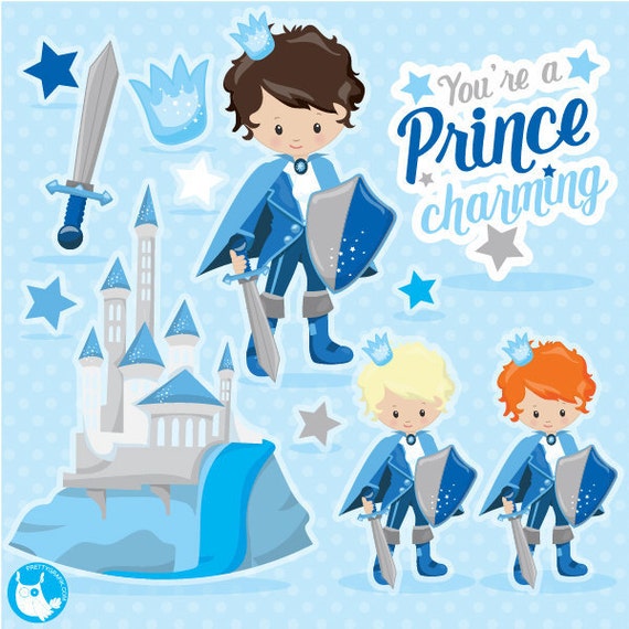 Fairytale prince clipart scrapbooking,clipart commercial use, vector ...