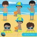 Beach Party Clipart Commercial Use, Beach Kids Vector Graphics ...