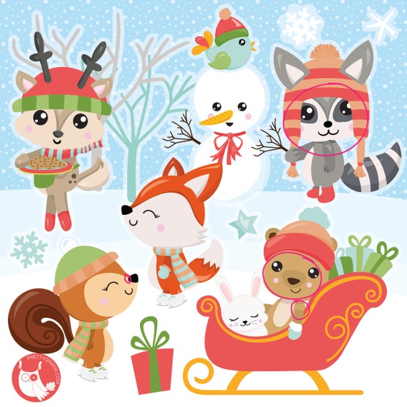 Christmas Forest, clipart, clipart commercial use, vector graphics ...