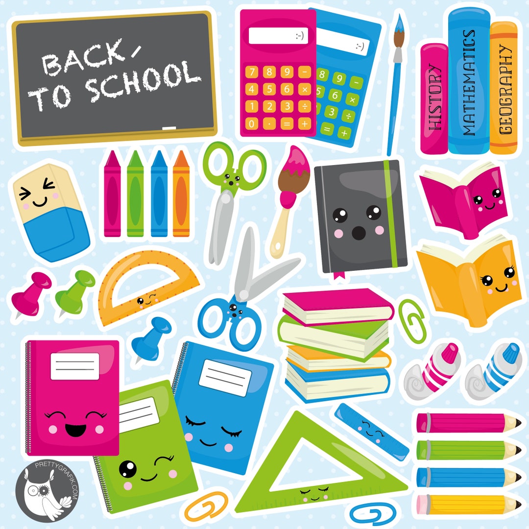 School Supplies, Clipart, Clipart Commercial Use, Vector Graphics, Clip ...