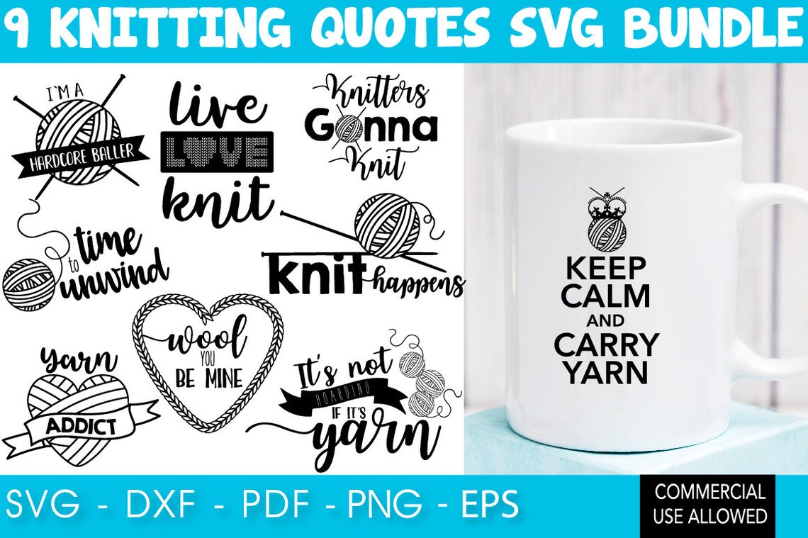 Knitters Gonna Knit SVG Pack SVG Files DXF Clipart - Etsy