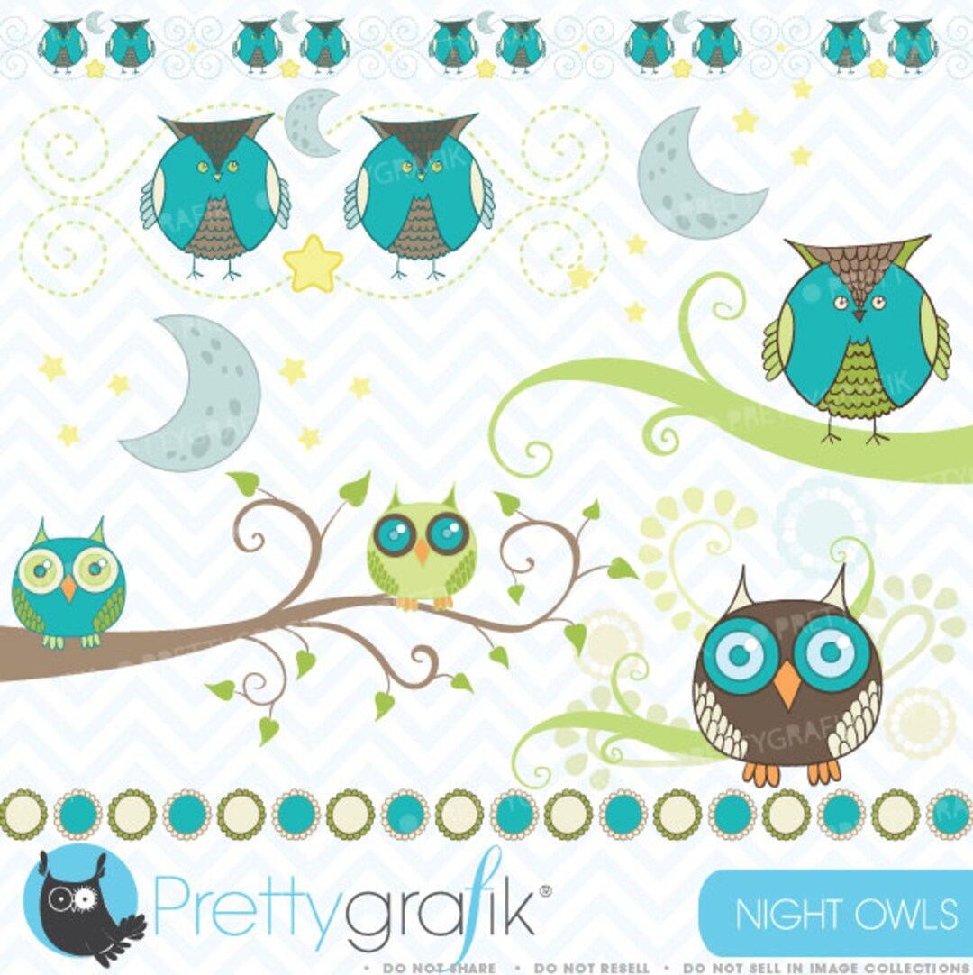 Owl Clipart Commercial Use, Vector Graphics, Digital Clip Art, Digital ...