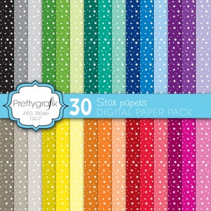 Star Digital Paper Commercial Use Scrapbook Patterns - Etsy