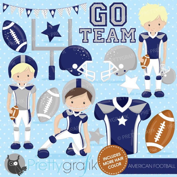 American Football Clipart Commercial Use Football Vector - Etsy