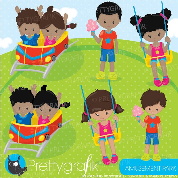 Amusement Part Clipart Commercial Use Fun Carnival Vector - Etsy Canada