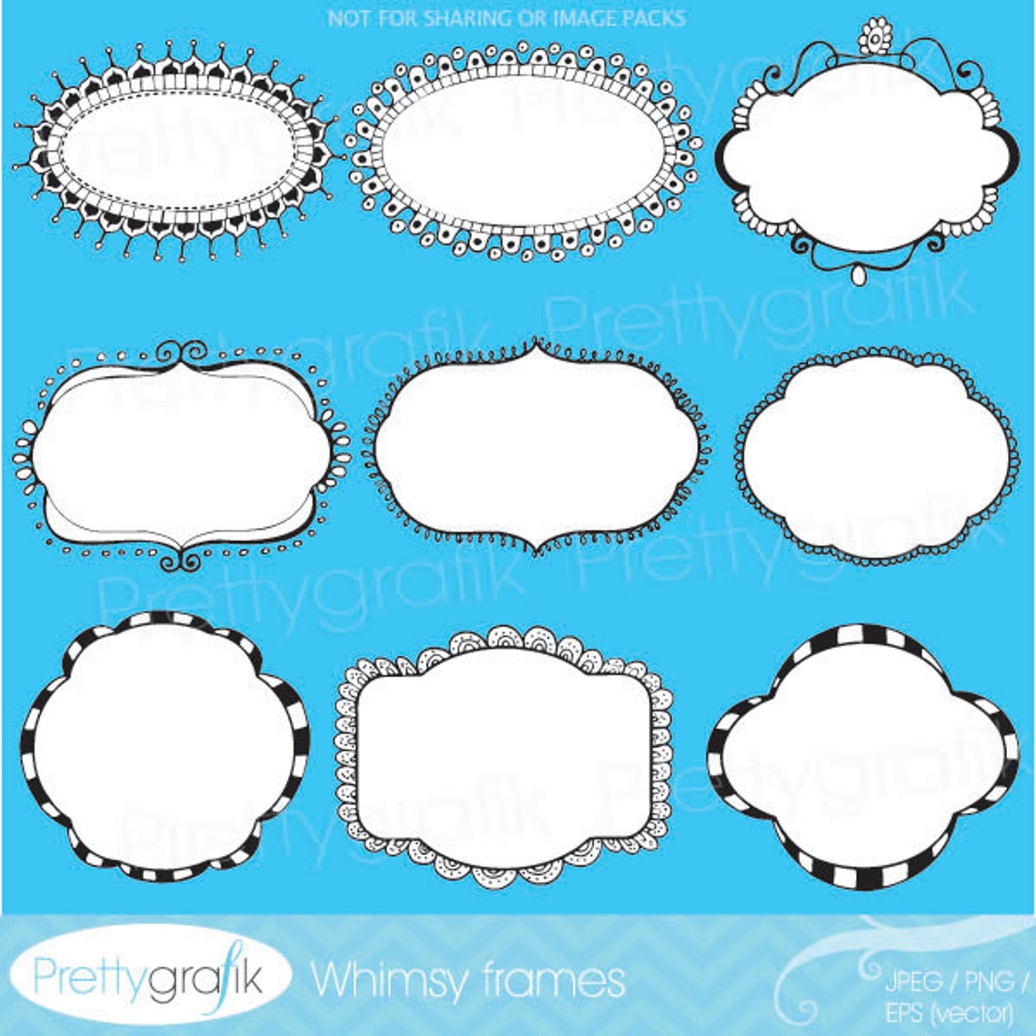 Label Frames Clipart Commercial Use Vector Graphics Digital - Etsy